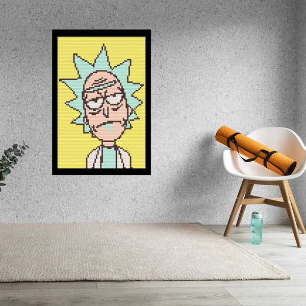 Rick Art Piece Home Wall Decor Bricked Mosaic Portrait 20x30' | Memobrick