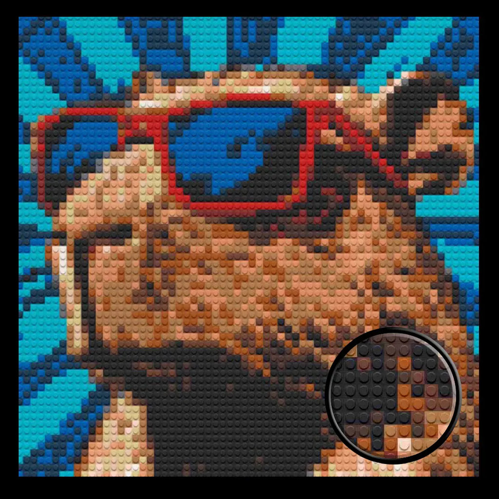 Swag Capybara Home Decor Bricked Mosaic Portrait 20x20 – Memobrick